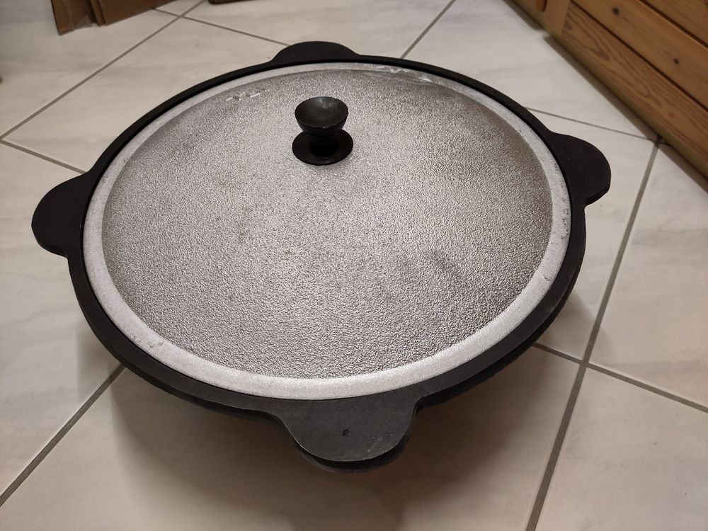 Kazan (Gusseisen Topf) 12L mit Deckel für Lagerfeuer ... (Neu (gemäss ...