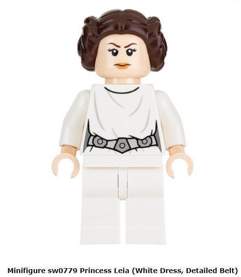 Minifigur Lego Princess Leia (White Dress, Detailed Belt) | Kaufen auf ...