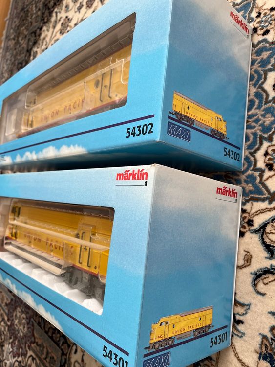 Märklin 54301 und 54302 Union Pacific Maxi Spur 1 in OVP (Neu (gemäss ...