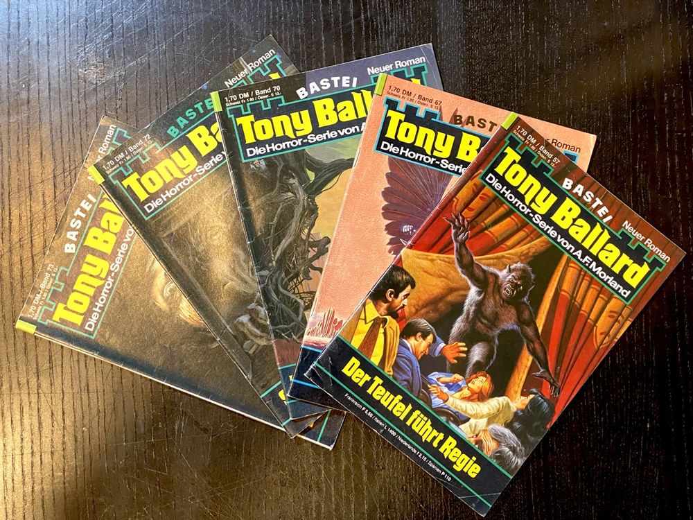 TONY BALLARD Die Horror Serie von A.F.Morland /5er Konvolut (Gebraucht ...