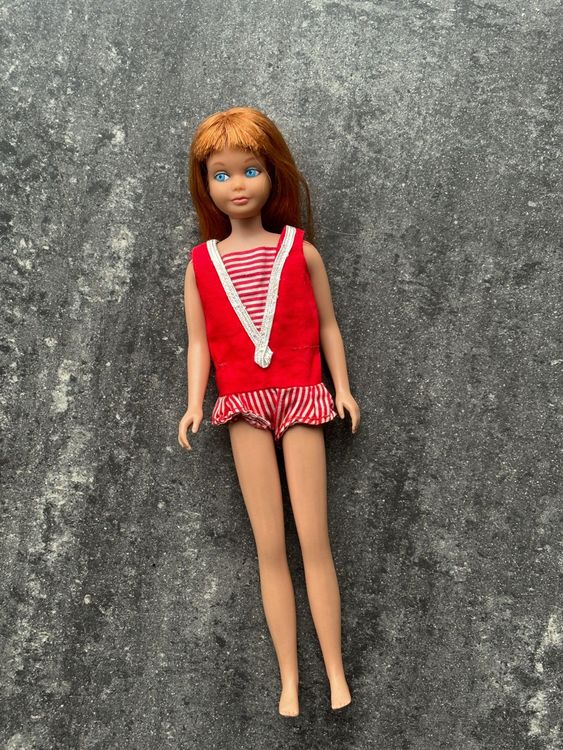 Vintage 1963 Barbie Skipper Straight Leg Swimsuit Red Hair (Gebraucht ...