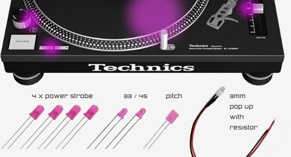 Technics SL1200 1210 Led Umbausatz Pink (Neu und originalverpackt) in ...