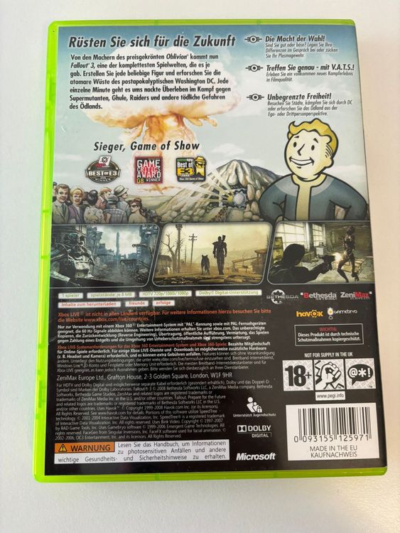 Fallout 3 (XBOX 360) (Gebraucht) in Herisau für CHF 5 – mit Lieferung ...