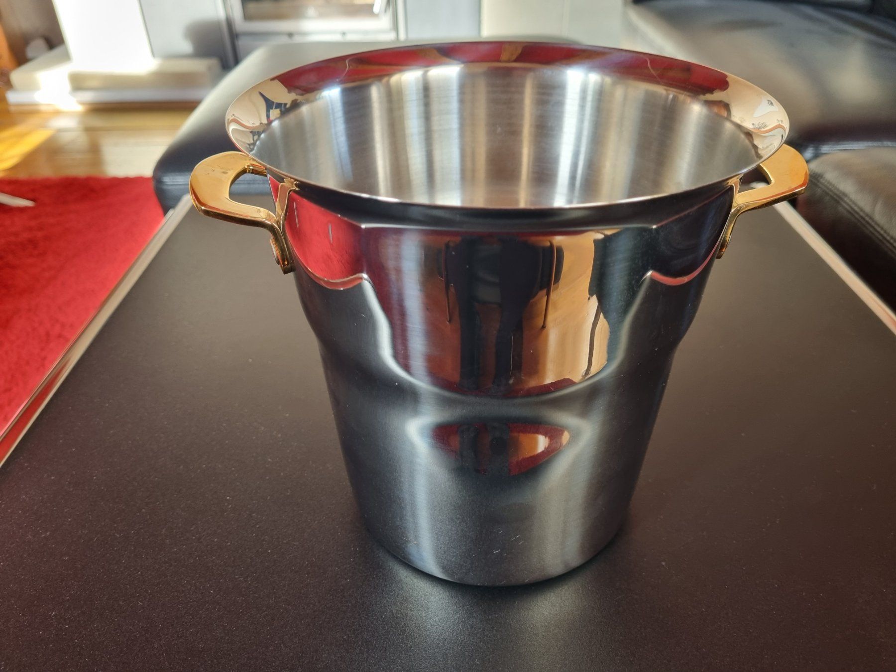Seau à champagne inox et anses dorées marque Goldstar 1992. (D'occasion ...