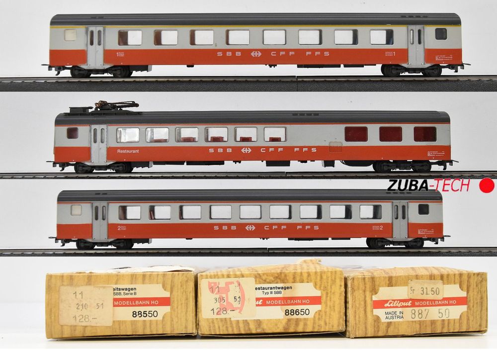 Liliput 3x EW III Personenwagen Swiss Express SBB H0 GS OVP | Kaufen auf Ricardo