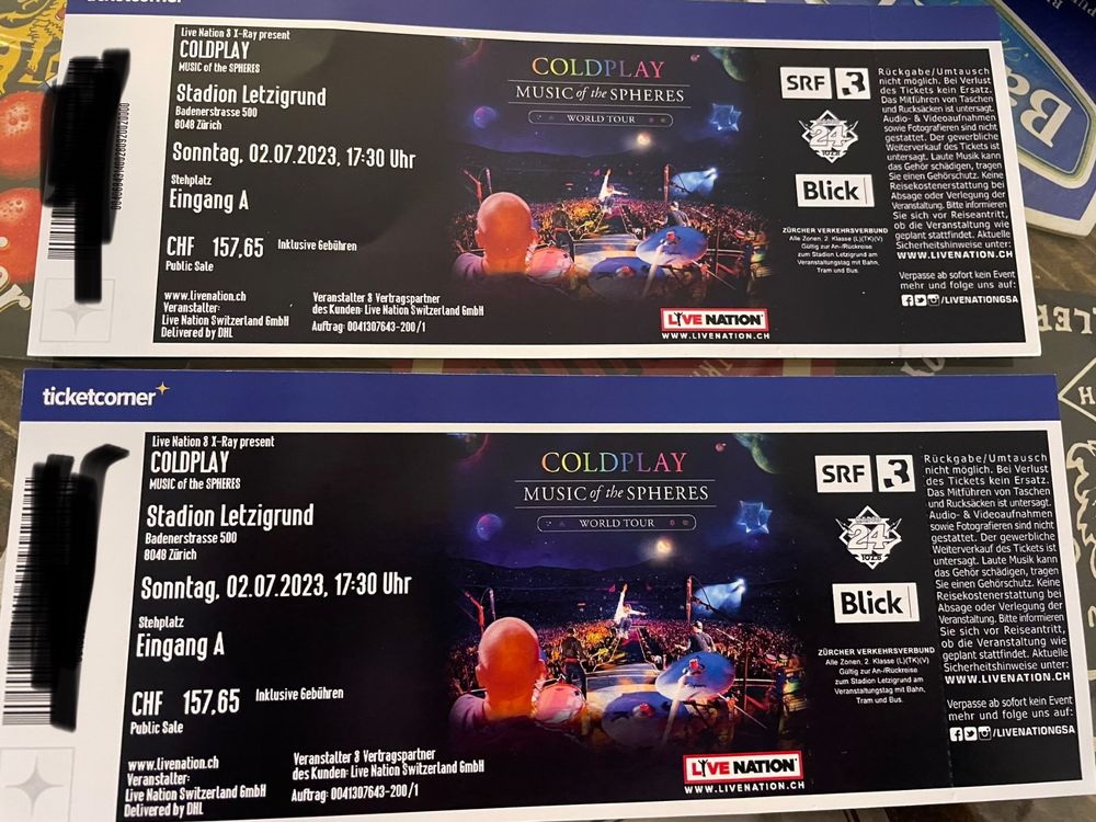 Coldplay, Stehplatz Ticket | Kaufen auf Ricardo Coldplay, Stehplatz Ticket | Kaufen auf Ricardo