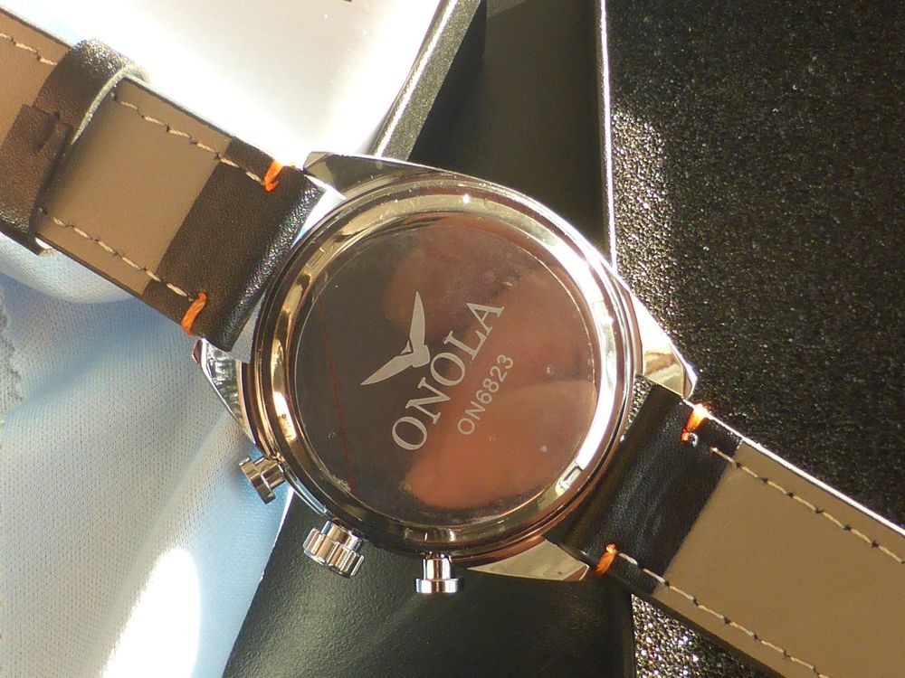 Onola Stahl Chronograph 3 Displays 44mm neu TOP Japan Mvmt (Neu und ...
