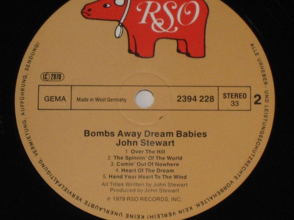 LP - JOHN STEWART - BOMBS AWAY DREAM BABIES (Gebraucht) in Steckborn ...