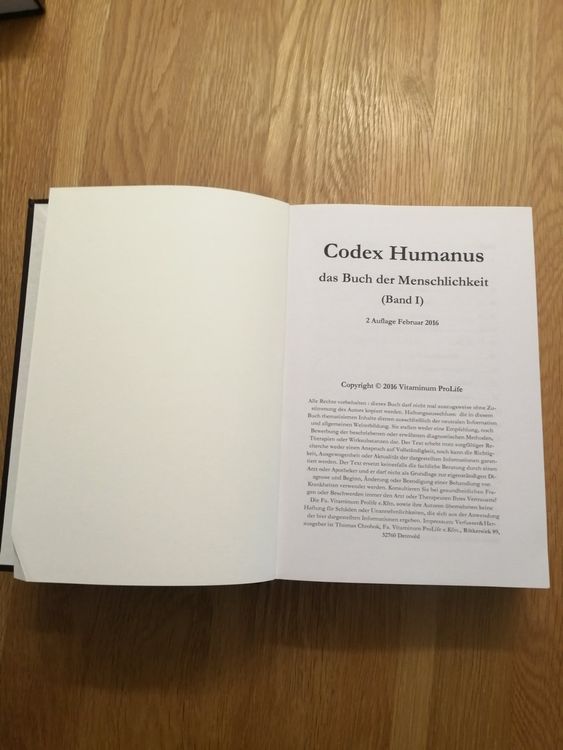Codex Humanus (Gebraucht) in Affoltern am Albis für CHF 14 – mit ...