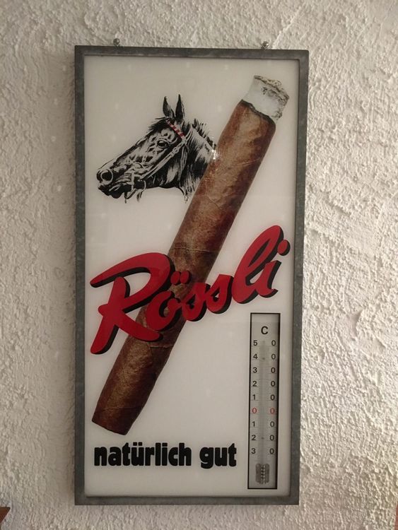 Hinterglasschild RÖSSLI (kein Email) (Gebraucht) in Oberembrach für CHF ...