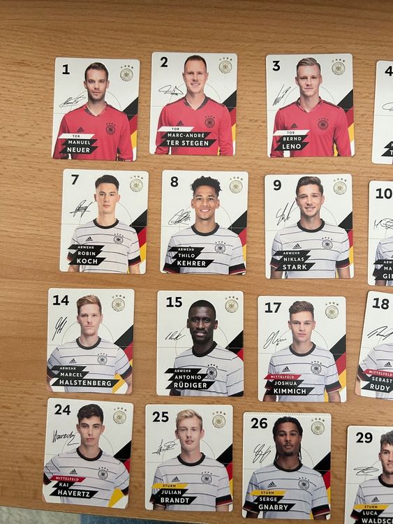 27x Rewe EM 2020 DFB Fussball Sammelkarten Team Germany | Kaufen auf ...