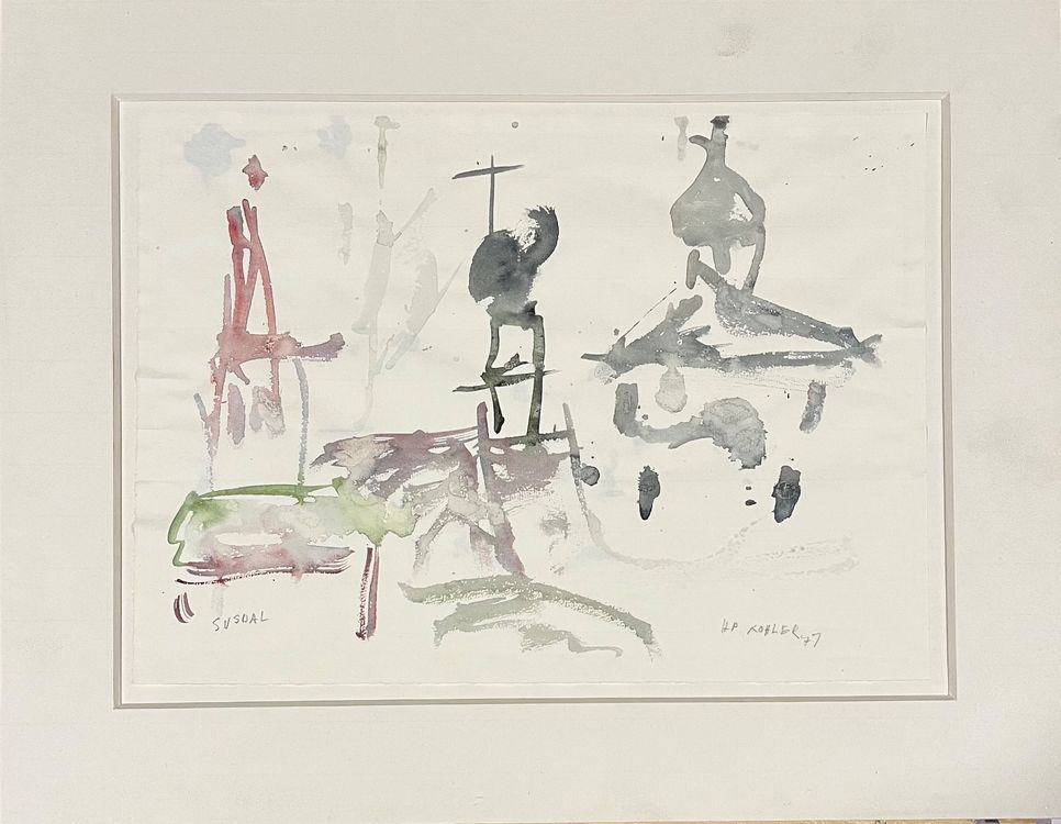 Abstrakte Aquarell, Signiert von H.P. Kohler | Kaufen auf Ricardo