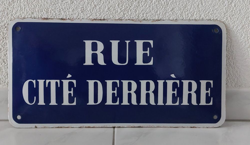 Emailschild Rue Cité Derrière plaque émaillée Lausanne (Gebraucht) in ...