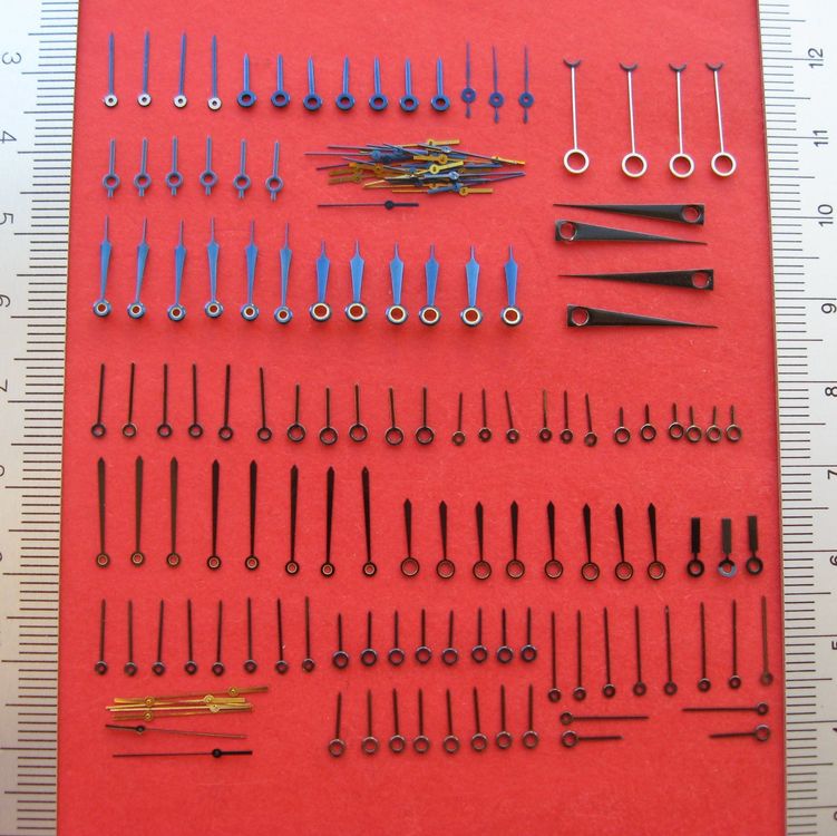 Vintage Klein- Uhren Zeiger blau und schwarz (99p) (Neu (gemäss ...