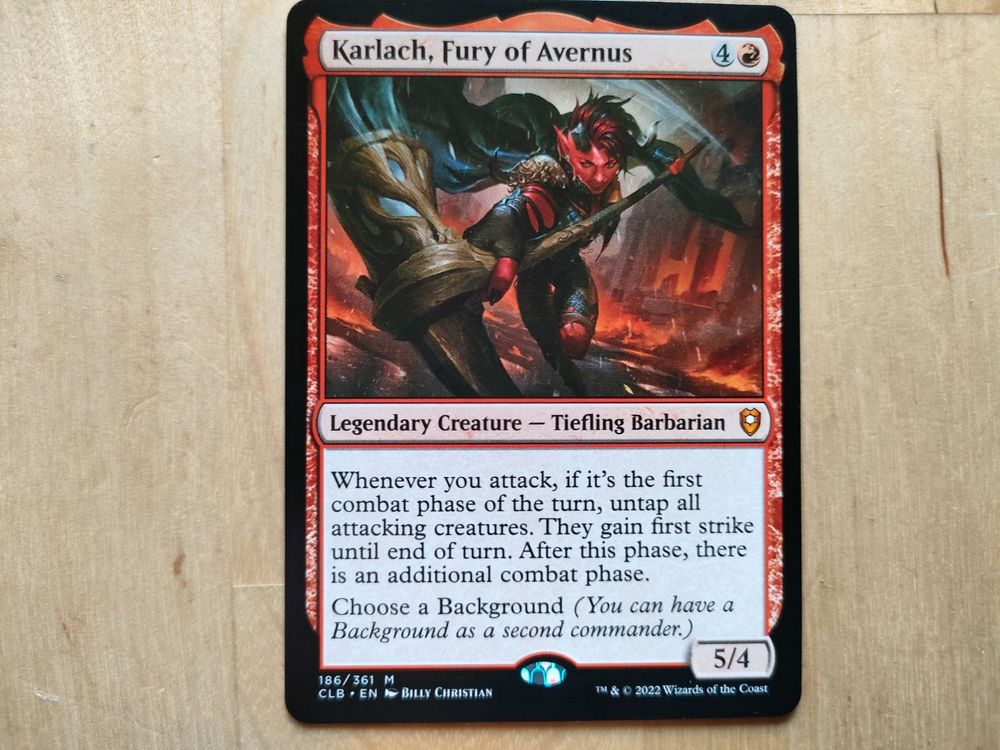 MTG - Karlach, Fury of Avernus - CLB - 186 - Mythic Rare (Neu (gemäss ...