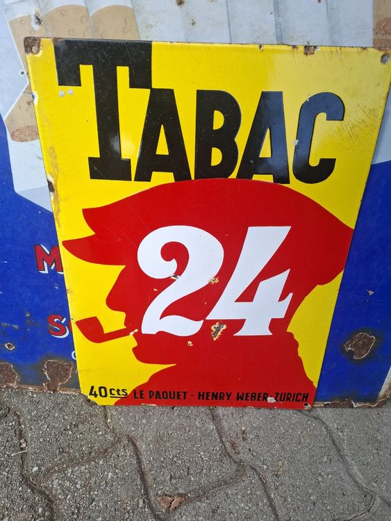 EMAIL VINTAGE TABAC 24 GROSSE 45x33cm (Usato) a Motto Blenio per CHF ...