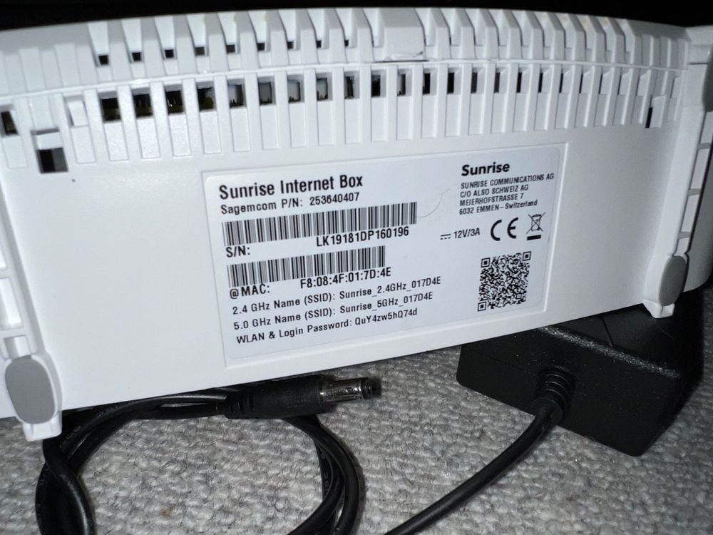 Sunrise Internet Box (Gebraucht) in Aarau Rohr für CHF 19 – mit ...