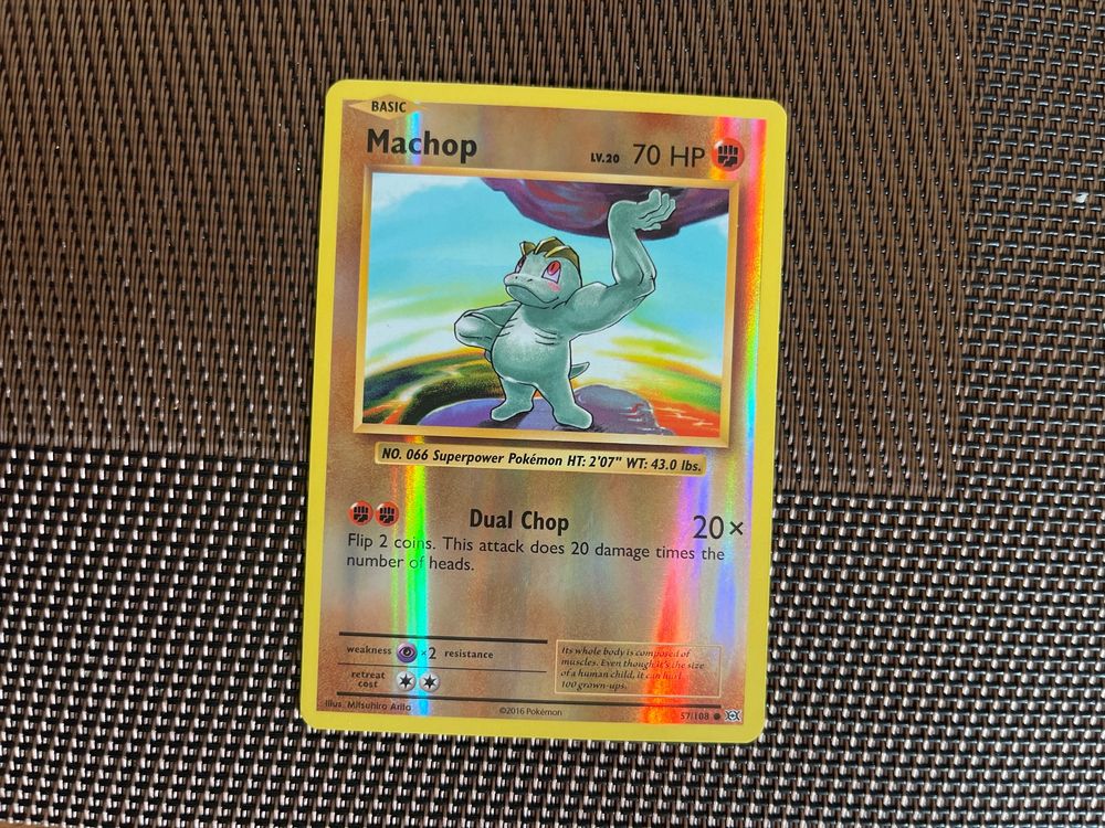 Pokemon Machop Reverse Holo XY Evolutions (Neu (gemäss Beschreibung ...