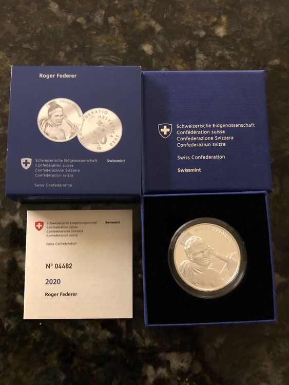 Roger Federer 20 Fr. PP (Neu und originalverpackt) in Reichenburg für CHF 100 – mit Lieferung ...