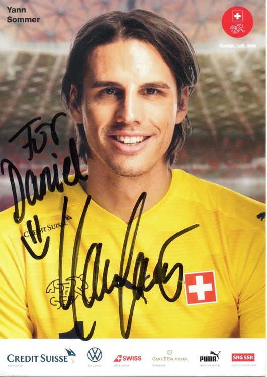 SCHWEIZ SUISSE BORUSSIA BMG YANN SOMMER AUTOGRAMMKARTE | Kaufen auf Ricardo