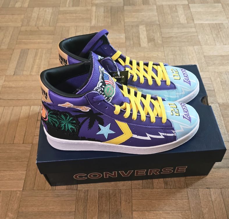 Neu Converse Pro Leather Chinatown Market NBA LA Lakers Gr43 (Neu und ...