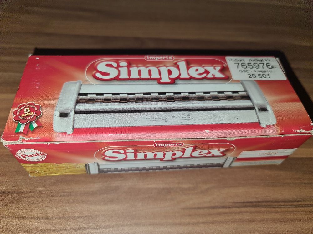 Imperia Simplex Aufsatz für Pastamaschine, wie neu! (Neu (gemäss ...