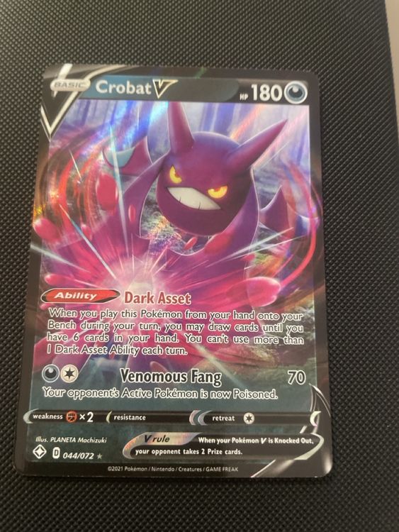 Pokemon Crobat V Shining Fates Holo ultra rare 044/072 EN (Neu (gemäss ...