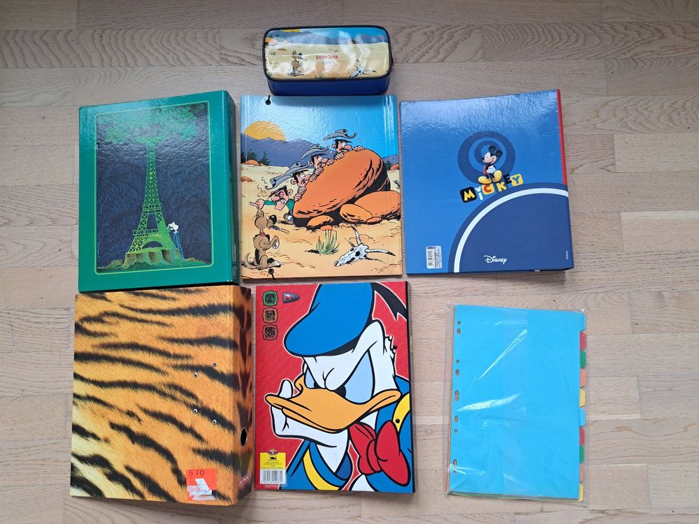 7-teil. Comics-Set neue Ordner/-Mappe/-Einlagen/Faulenzer (Neu (gemäss ...