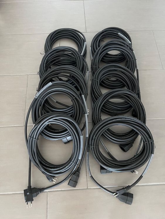 10x Verlängerungskabel 10-Meter / H07RN-F / 3x1,5mm /T12-T13 (Neu (gemäss Beschreibung)) in ...