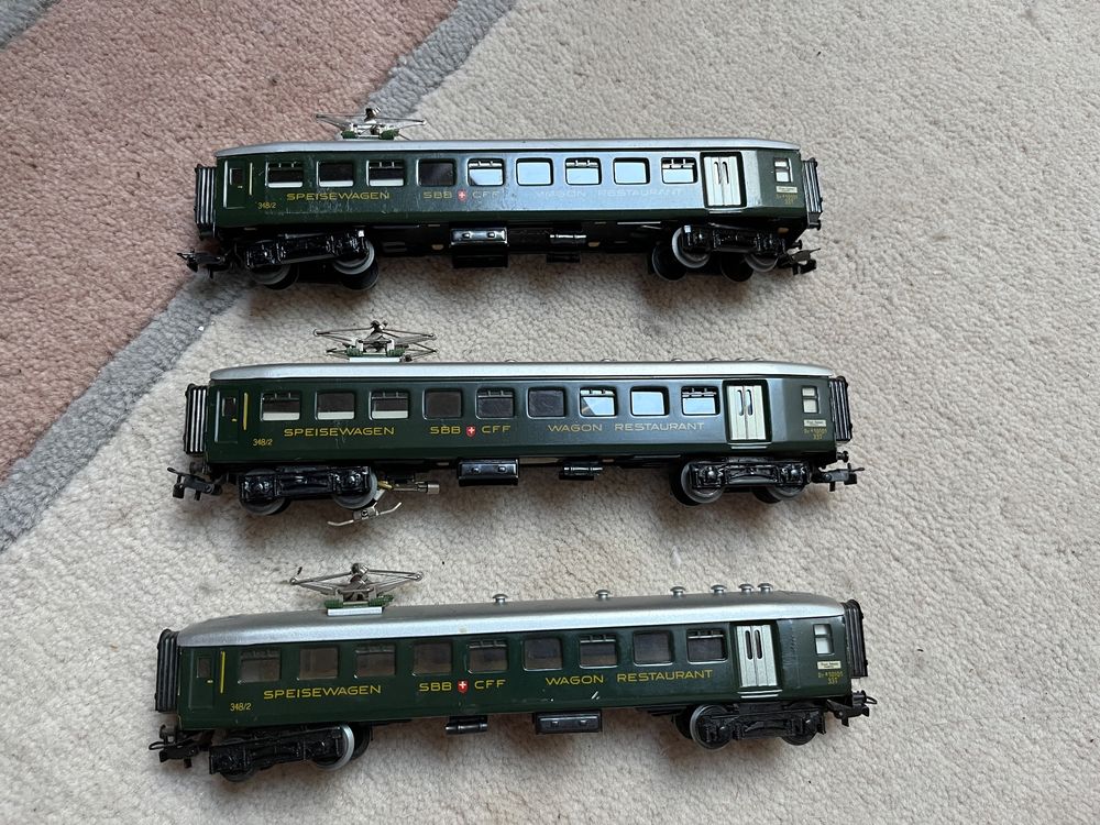 Märklin 348/2 4016 Leichtschnellzug Speisewagen STA SBB 3x (Gebraucht) in Schlieren für CHF 40 ...