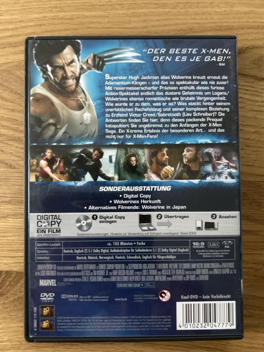 DVD X-MEN ORIGINS - WOLVERINE WIE ALLES BEGANN (Gebraucht) in Arth für ...
