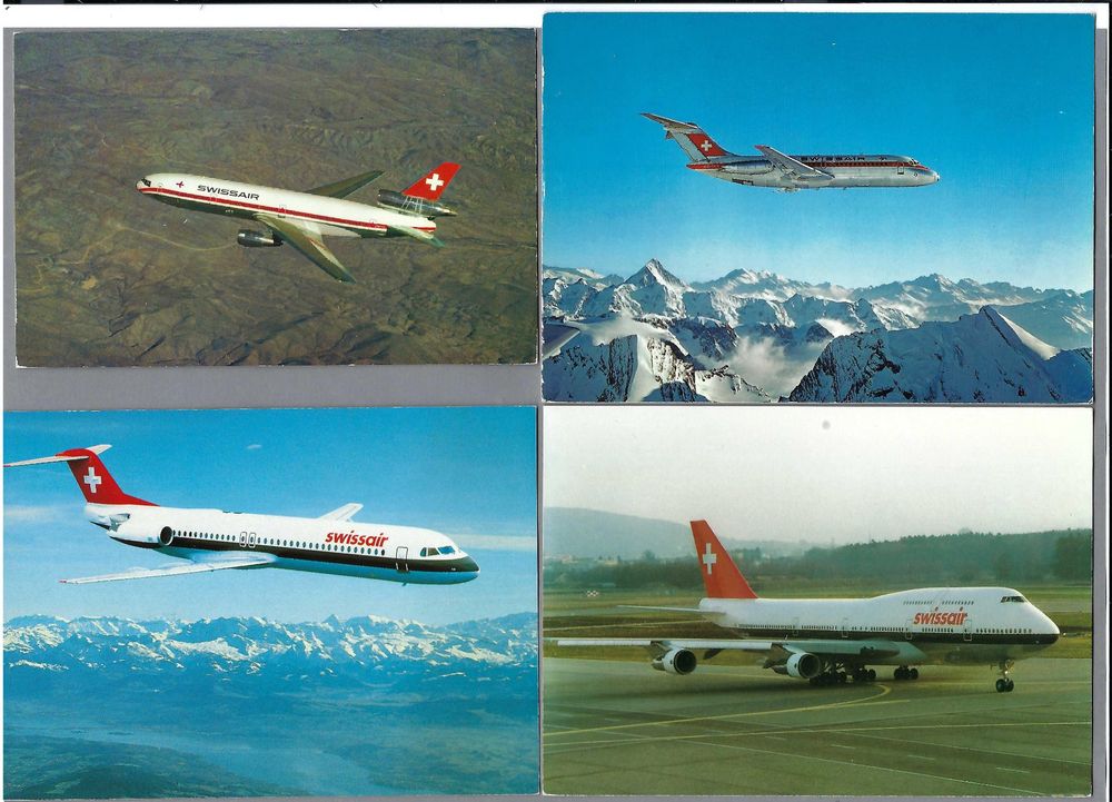 SWISSAIR FLUGZEUGE, 5 AK *: Mc DONNELL, FOKKER 100, BOEING+ | Kaufen ...