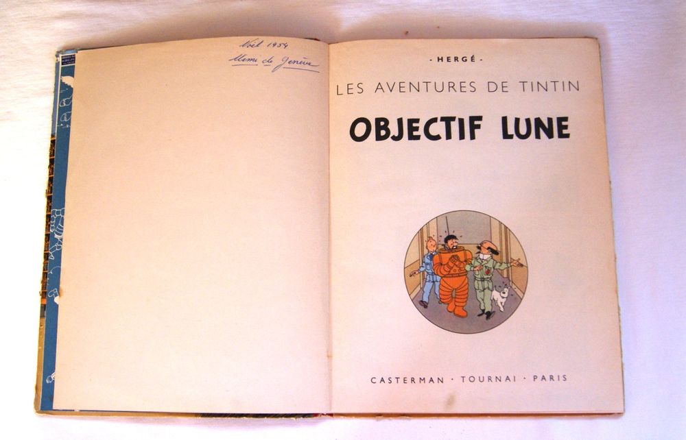 Bd Tintin Objectif Lune Eo 1 1953 C 4ème Plat B8 Neu Gemäss
