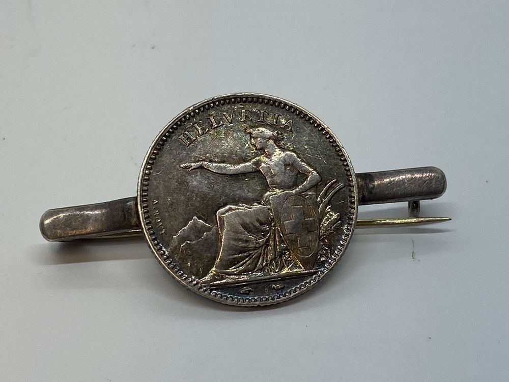 1 Franken Münze 1851 an Brosche SILBER // G858 (Gebraucht) in Bern für CHF 10 – mit Lieferung ...