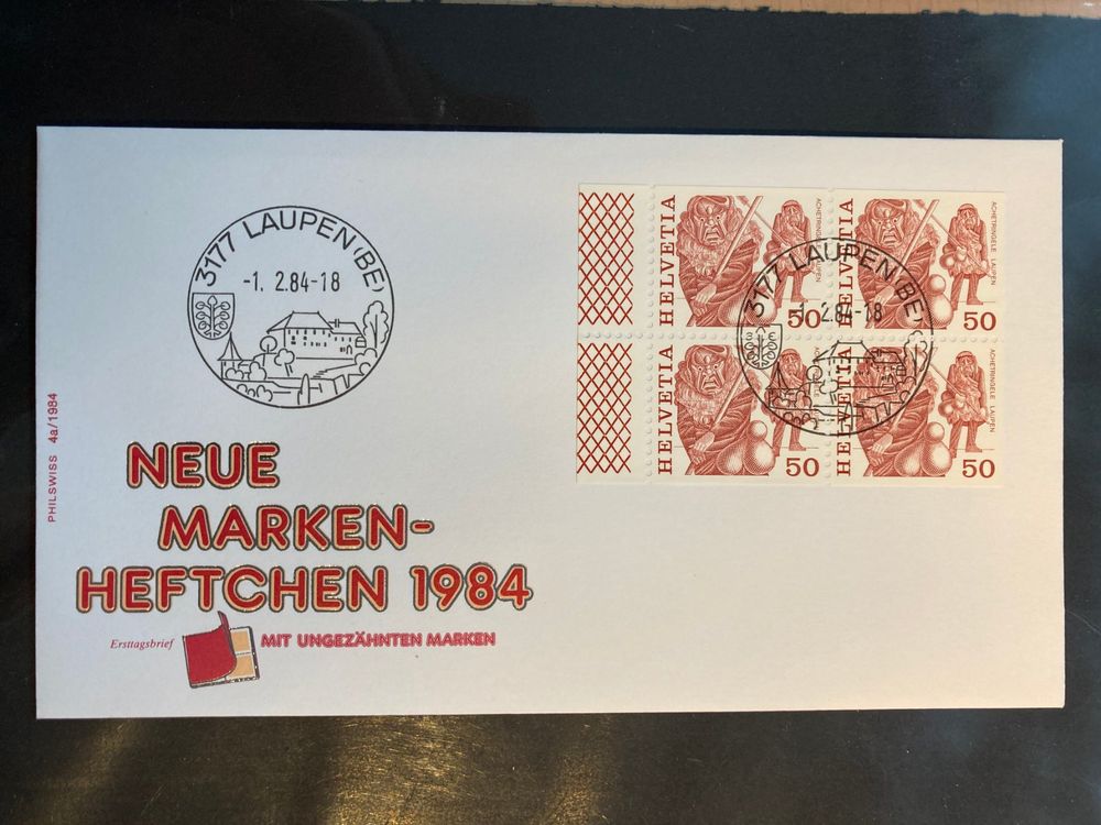 CH 1984 FDC MH-Blatt 50Rp. Achetringele Ortsstempel Laupen | Kaufen auf Ricardo