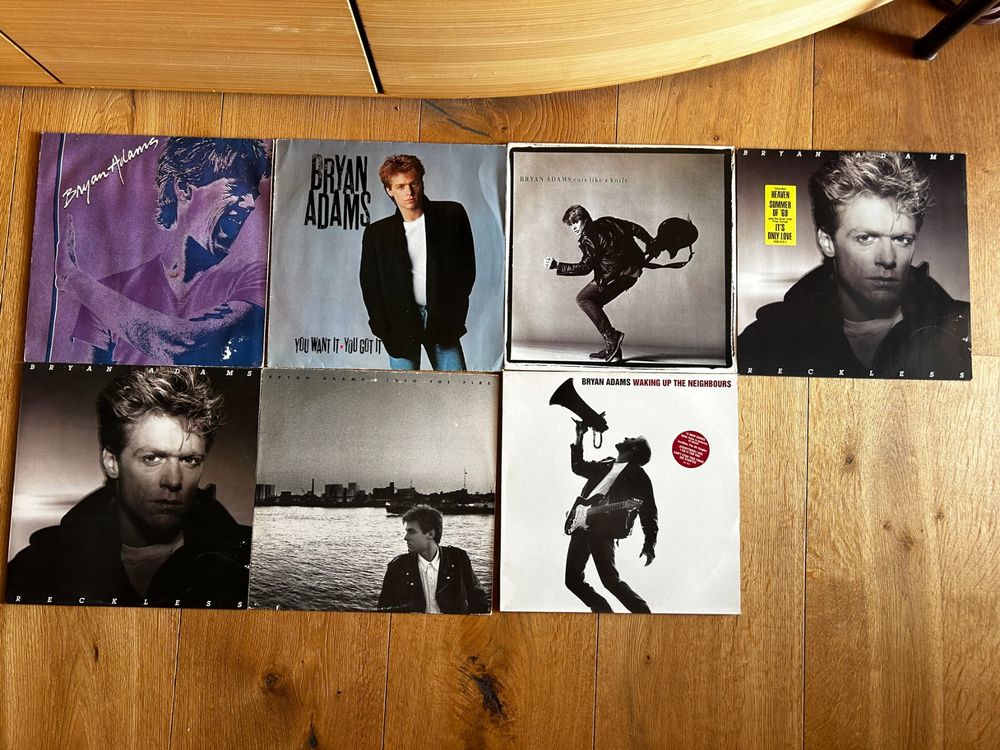 LP Sammlung Bryan Adams, 8 LPs, teils selten, div. Pressung (Gebraucht ...