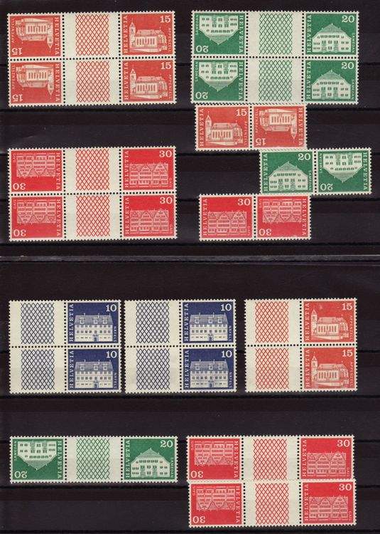 061 BM, LOT viele KEHRDRUCKE, ZUSAMMENHÄNGEND STEGE (Neu (gemäss ...