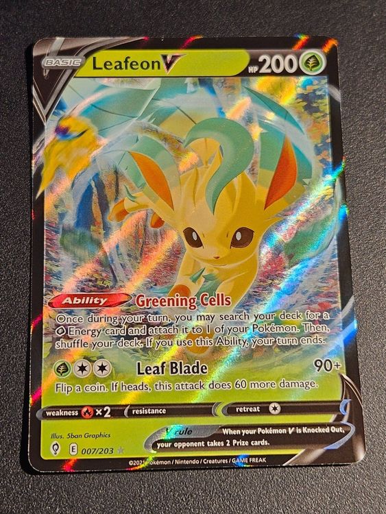 Pokemon : Leafeon V (EVS 007) - SWSH - US (Gebraucht) in Paudex für CHF ...