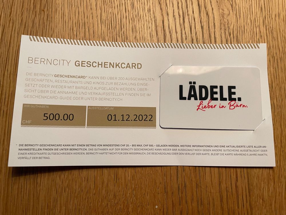 Gutschein Bern City | Kaufen auf Ricardo