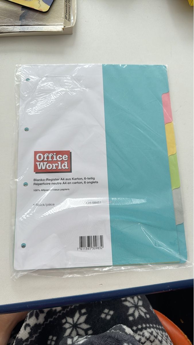 Neuer A4 Register, 6-teilig, Office World - Top Zustand! (Neu und ...