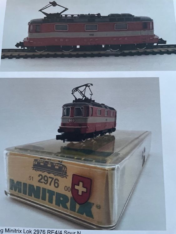 E_Lok RE 4/4 SBB-FFS Minitrix 2976 Spur N (Neu und originalverpackt) in Rudolfstetten für CHF 61 ...