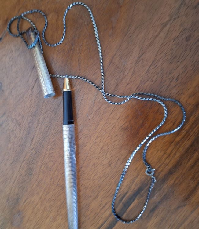 Stylo à bille vintage avec chaînette en argent | Kaufen auf Ricardo