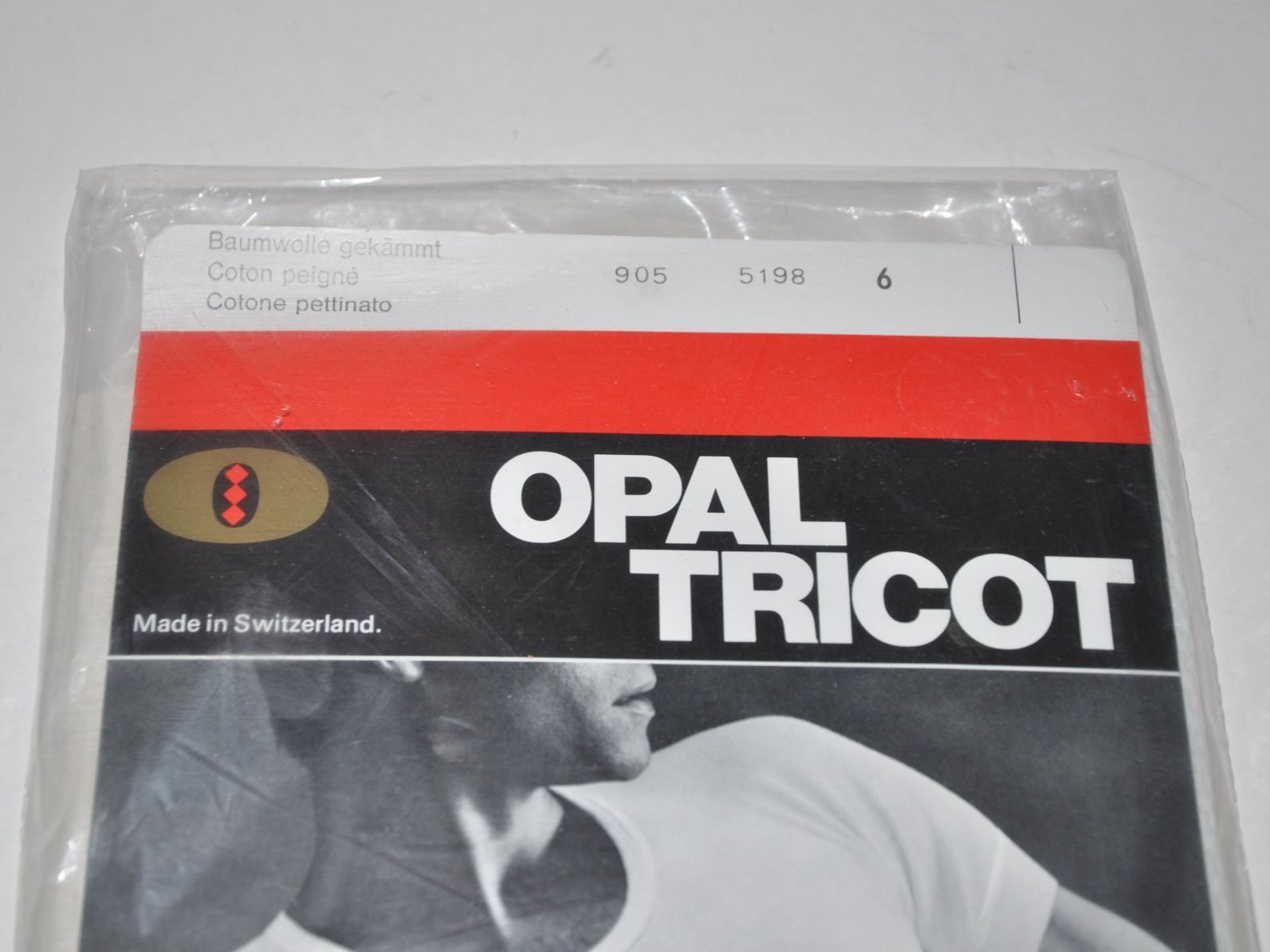 Opal Tricot Herren Unterhemd kurz Arm, Gr. 6 (52/54, L), neu (Neu und ...