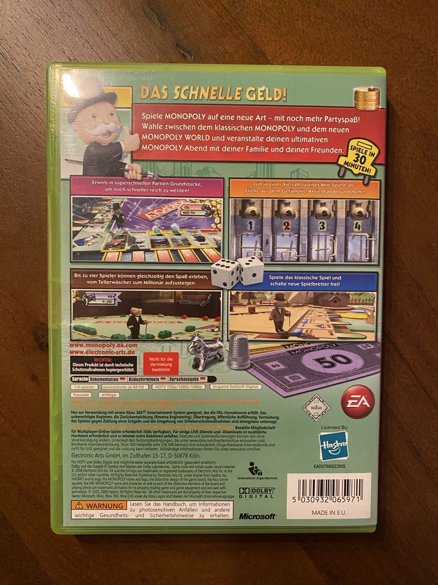 Monopoly für Xbox 360 (Gebraucht) in Thunstetten für CHF 8.9 – mit ...