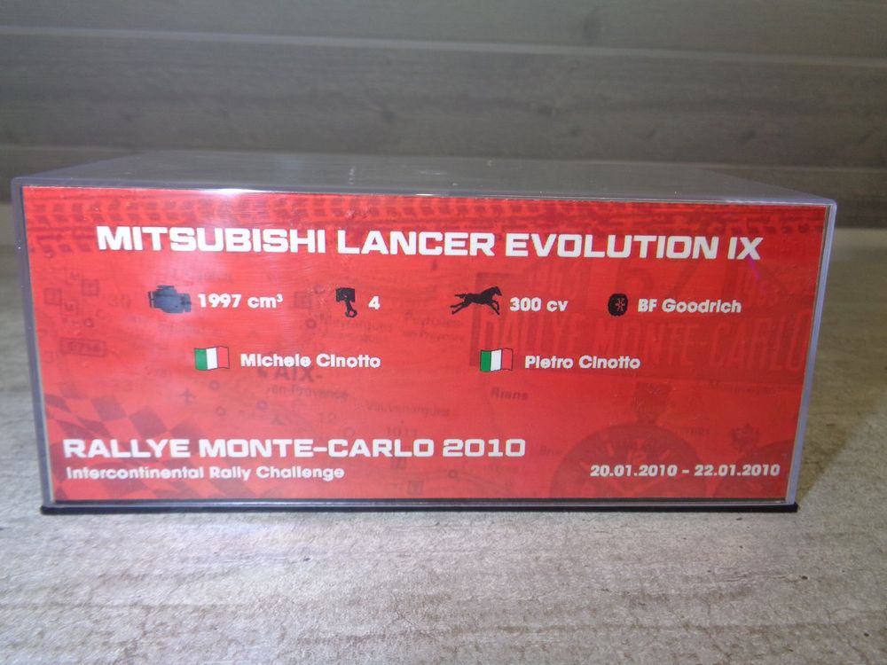 Altaya 1:43 Mitsubishi Lancer EVO IX Rallye Monte Carlo 2010 (Neu und ...