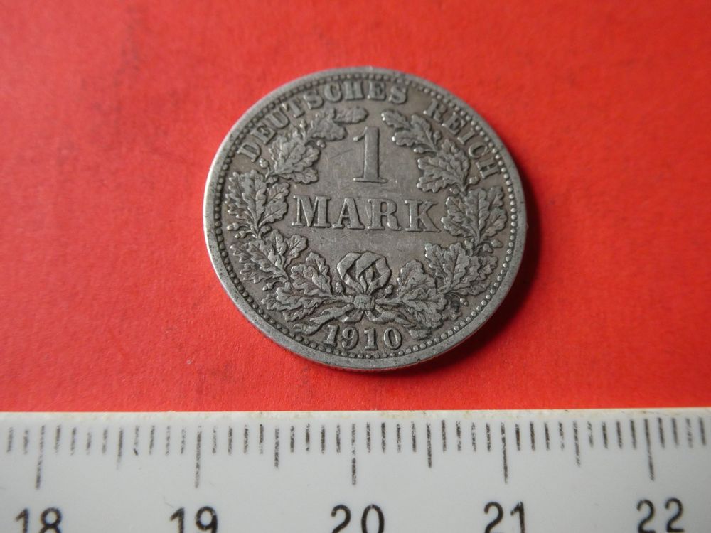 Dt. Reich 1910 F, 1 Silbermark (Gebraucht) in Hinterforst für CHF 5 – mit Lieferung auf Ricardo ...