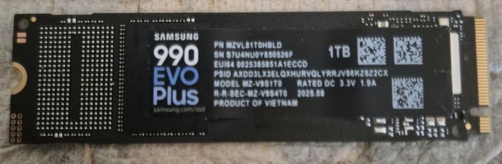 Samsung 990 EVO Plus M2 SSD NVME / Sehr schnell (Gebraucht) in Oberriet ...