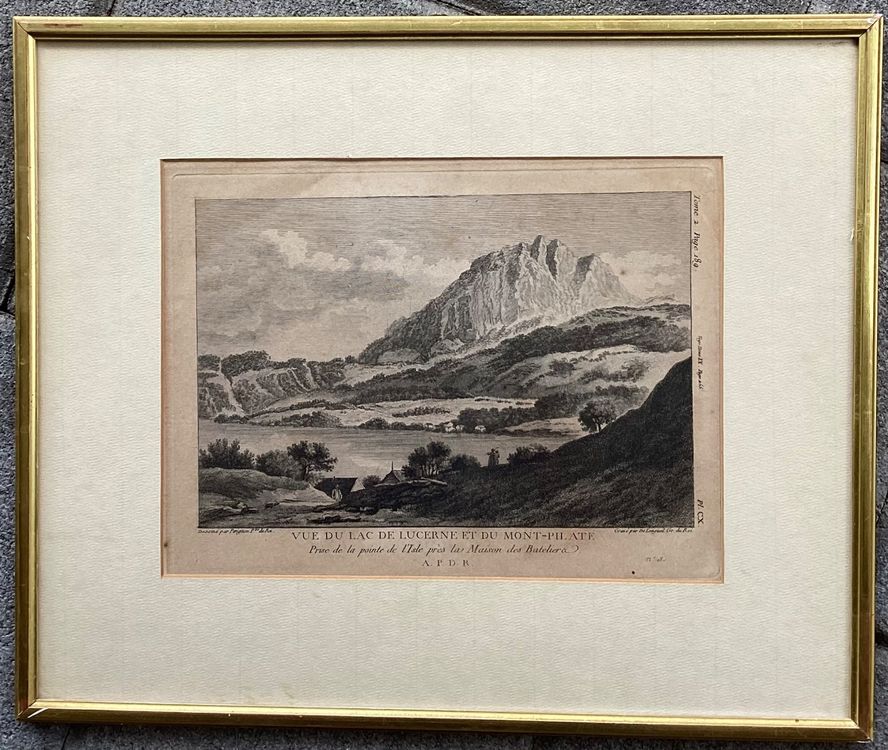 Antike Kupferstich vue du Lac de Lucerne Mont-Pilate (Gebraucht) in Root für CHF 10 – mit ...