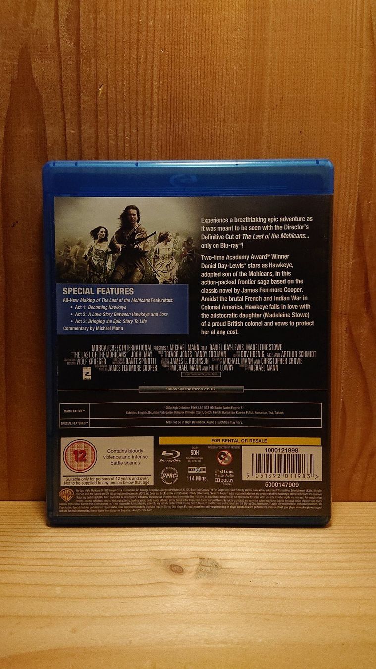 THE LAST OF THE MOHICANS Blu-Ray Audio nur Englisch (Gebraucht) in ...