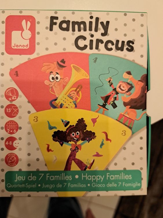 Janod Family Circus Kartenspiel, wie neu! (Neu (gemäss Beschreibung ...